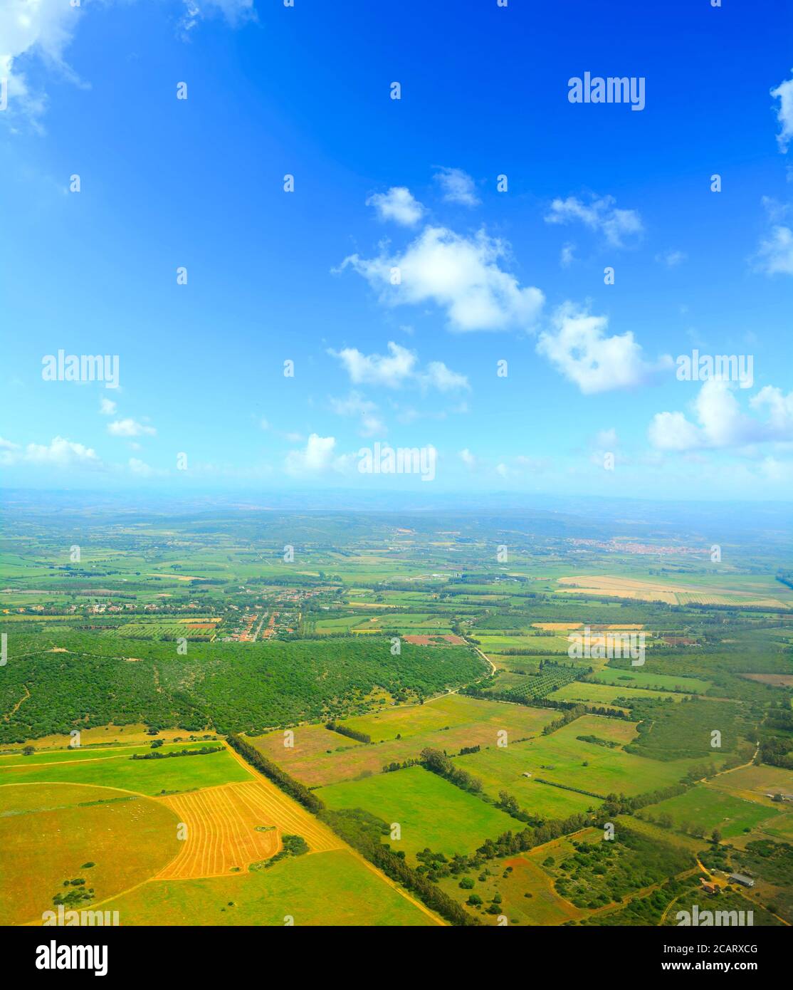 Sardinia countryside seen from above, Italy Stock Photo - Alamy
