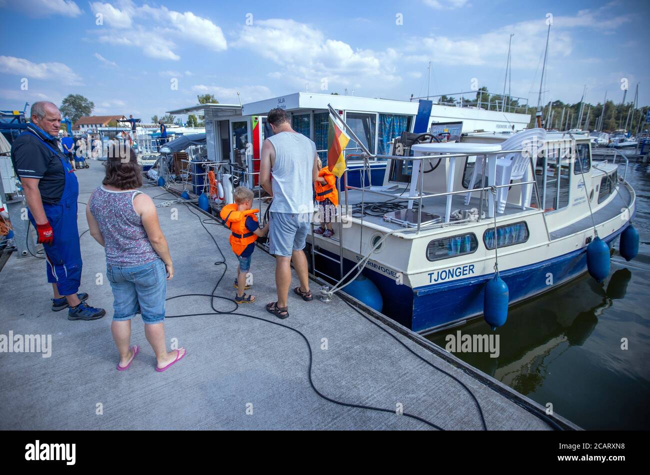 Rechlin, Germany. 07th Aug, 2020. Family Schmidt from Southern Germany ...