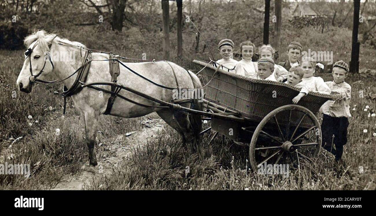 Wagon pulled by horse hi-res stock photography and images - Alamy