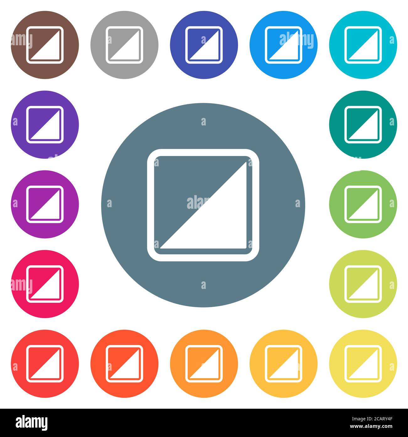 Invert object flat white icons on round color backgrounds. 17 ...