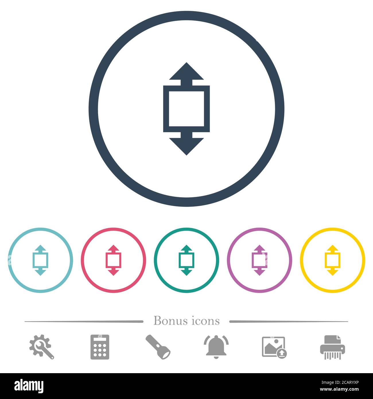 Height tool flat color icons in round outlines. 6 bonus icons included ...