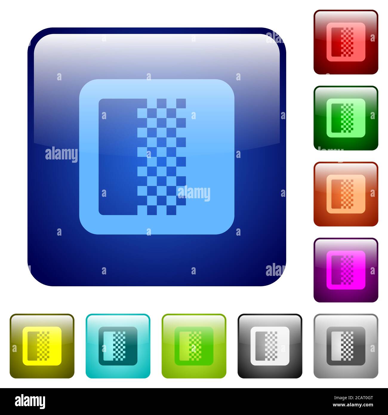 Color gradient icons in rounded square color glossy button set Stock Vector Image & Art - Alamy