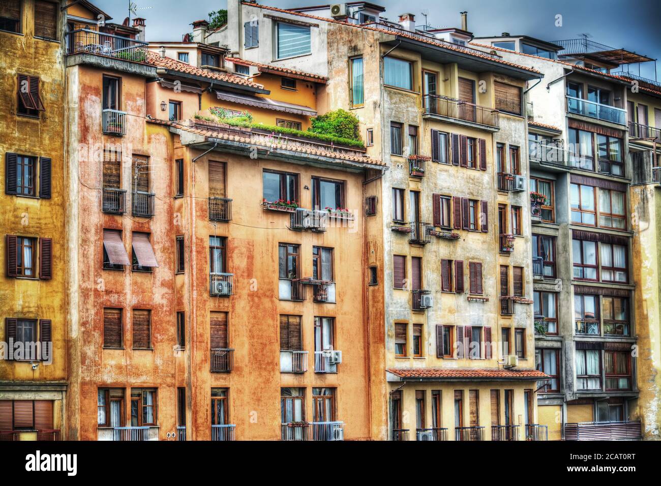 colorful building facades in Florence, Italy Stock Photo - Alamy