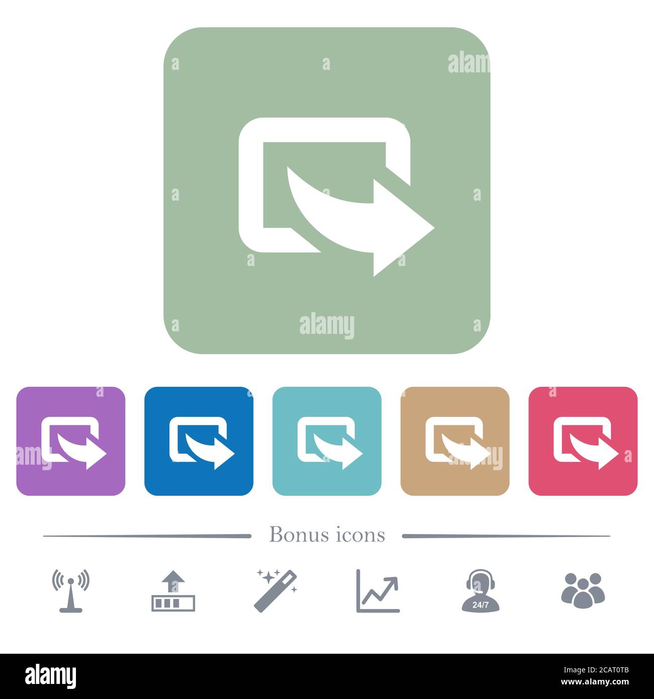 Export symbol with bottom right arrow white flat icons on color rounded ...