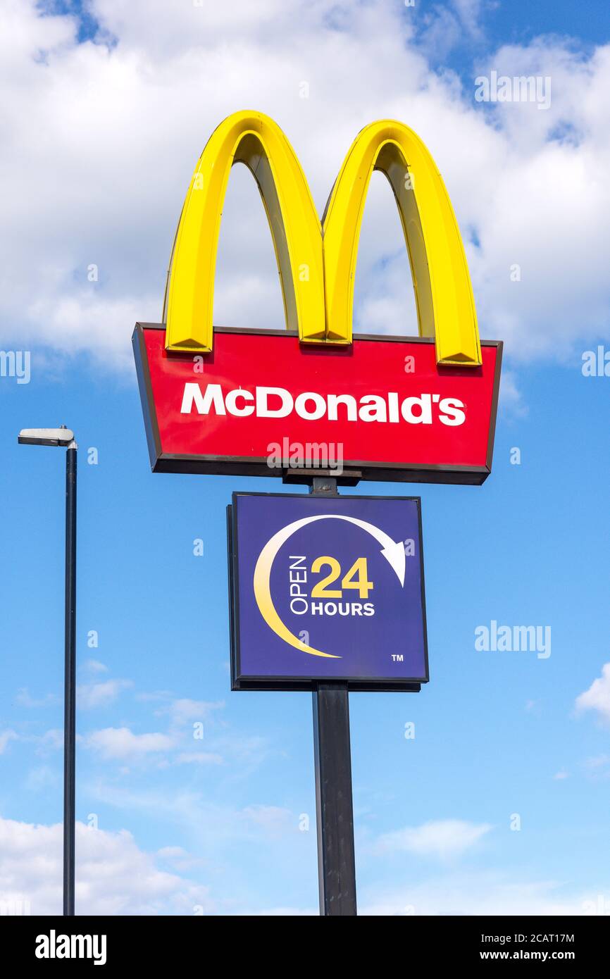 McDonald's Restaurant sign, Wearmouth Street, Monkwearmouth, Sunderland ...