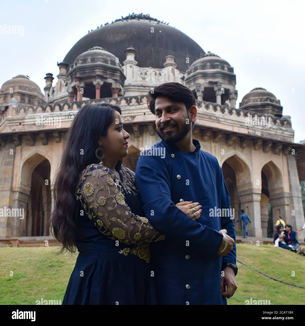 New Delhi India – November 25 2019 : A couple pose for Pre Wedding ...