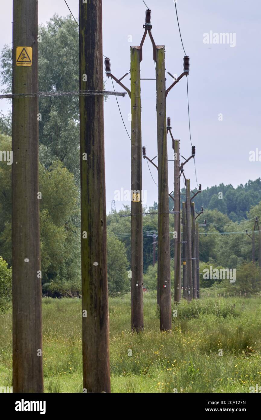 Vertical shot electric poles hi-res stock photography and images - Alamy