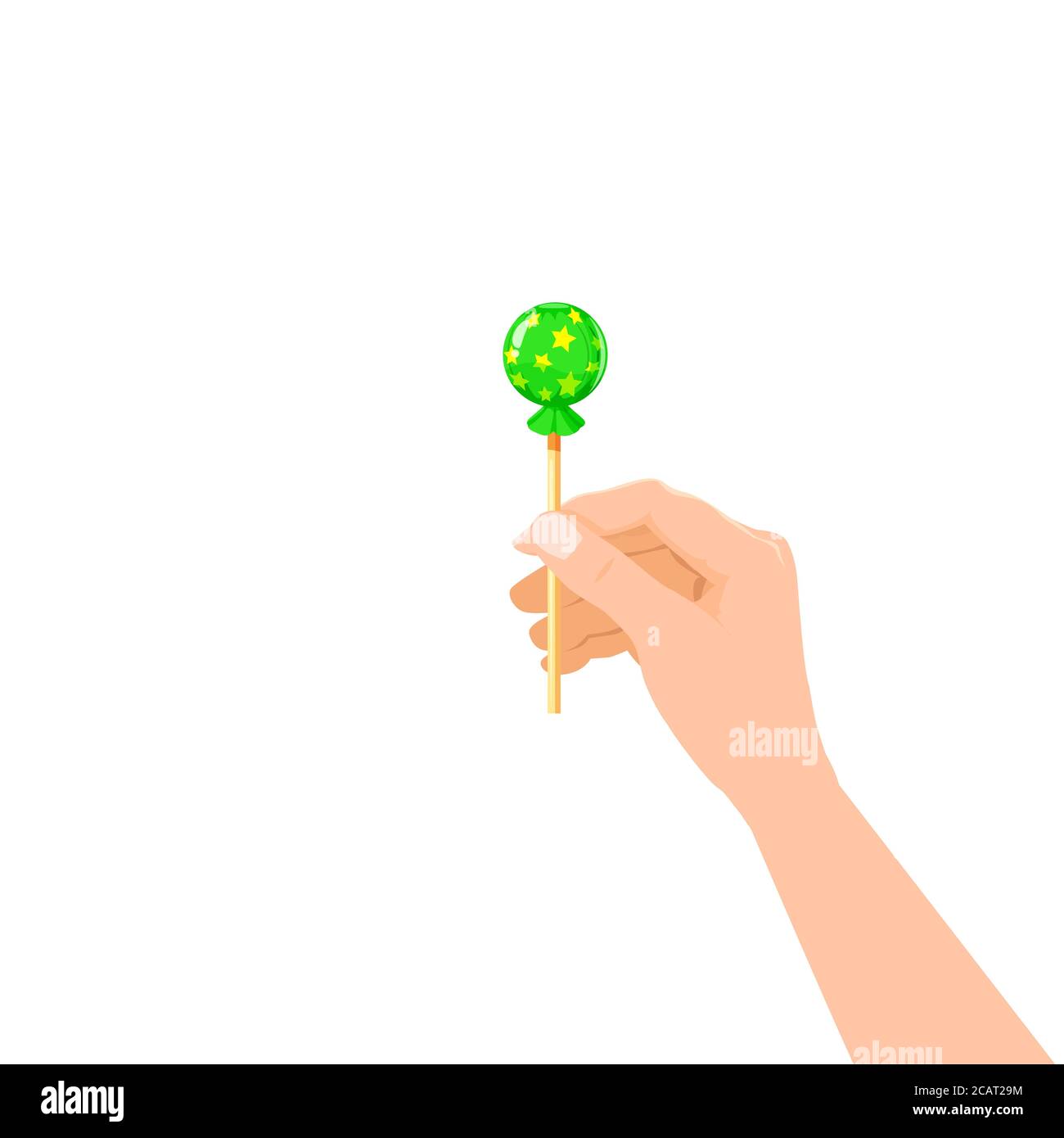 Holding candy wrapper Stock Vector Images - Alamy