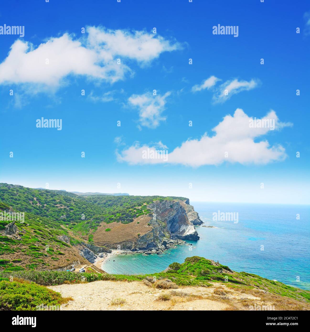 cliff and beach in Sardinia, Italy Stock Photo - Alamy