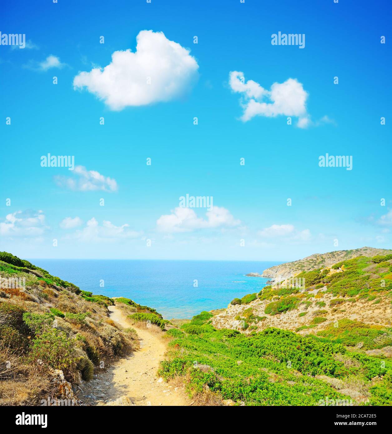 dirt path to the sea in Sardinia, Italy Stock Photo - Alamy
