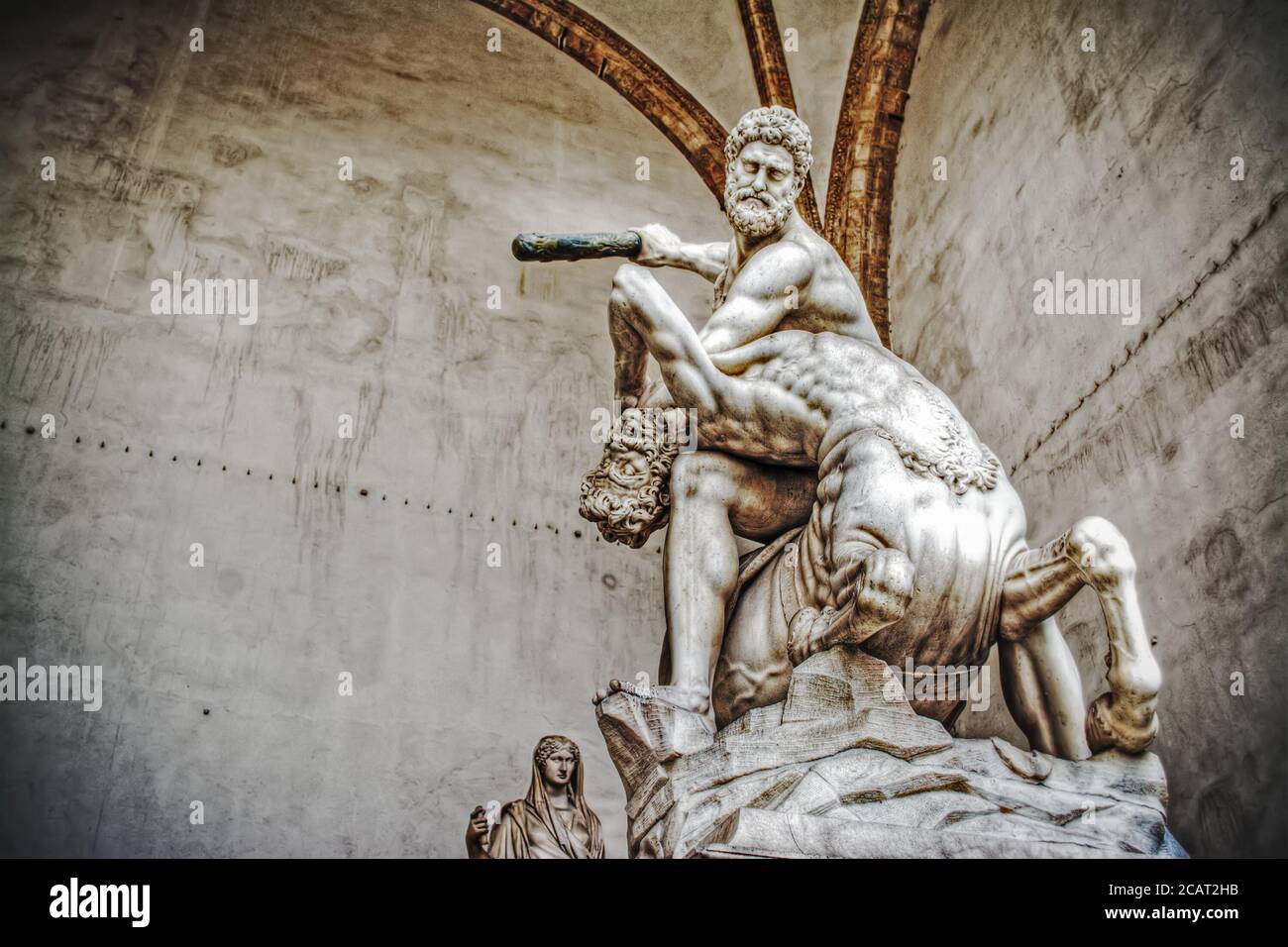 Hercules and Nesso centaur statue in Loggia dei Lanzi in Florence ...