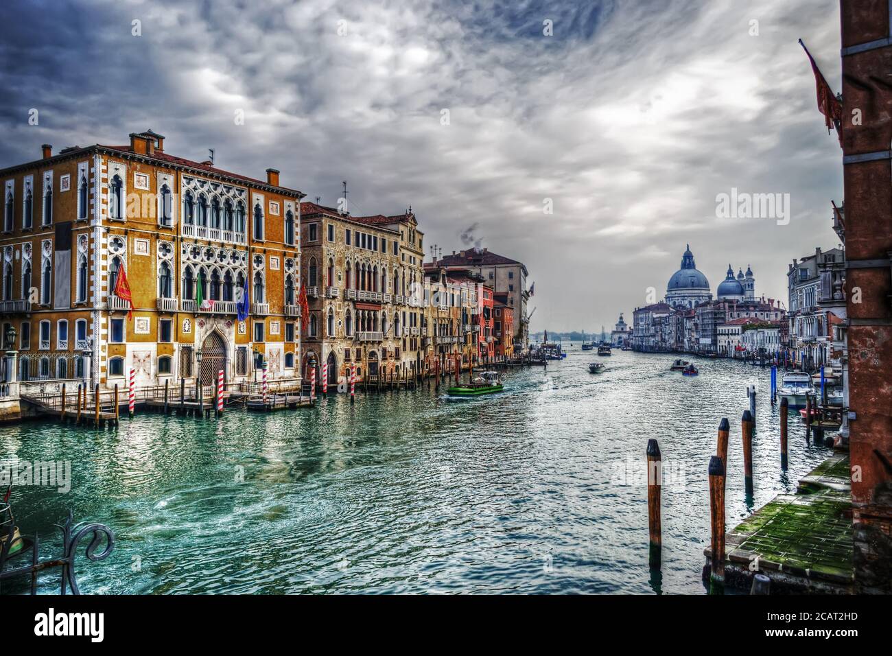 Venice Grand Canal under a dramatic sky Stock Photo - Alamy