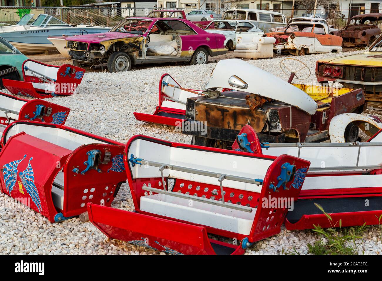 Old cars, Bombay Beach, Salton Sea, California, USA Stock Photo - Alamy
