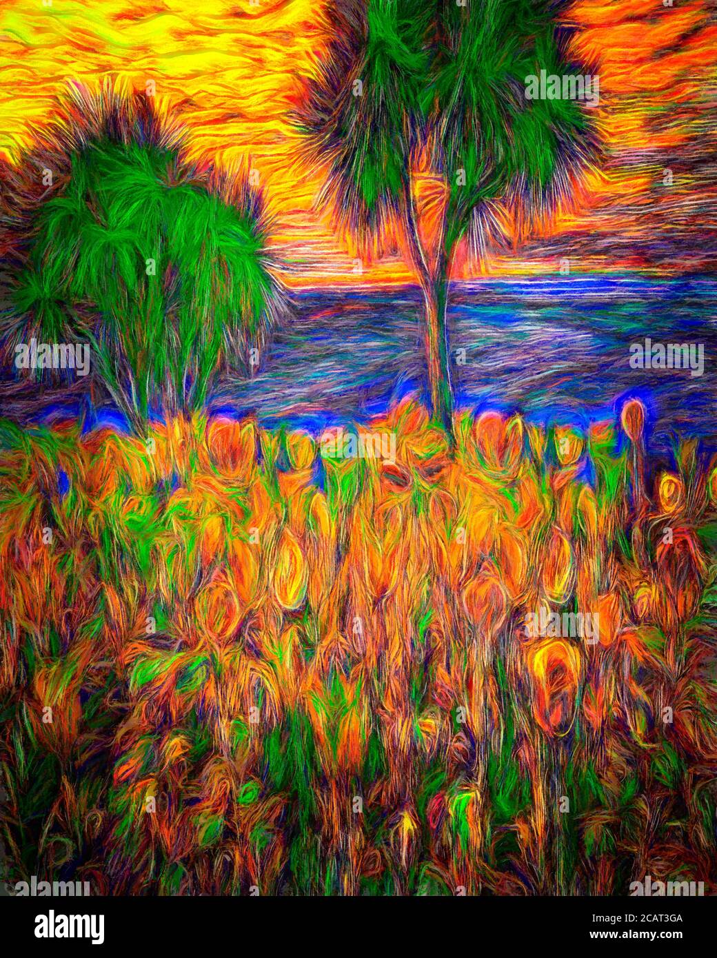 CONTEMPORARY ART: Cliff Gardens at Babbacombe, Devon, Great Britain ...