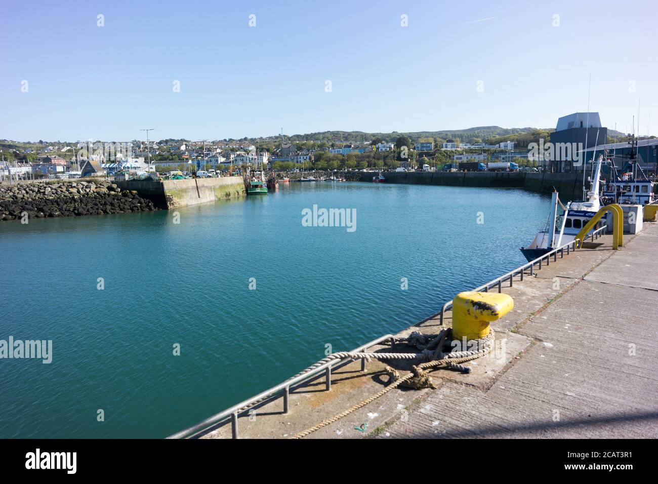 Sailing boat on the long river surrounded by mountains Stock Photo - Alamy