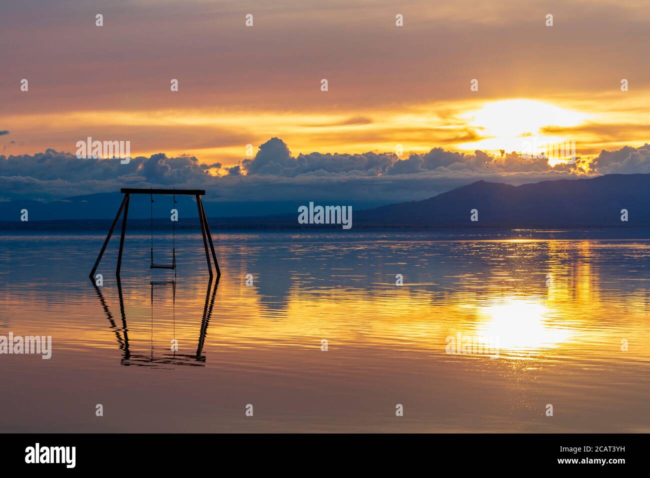Swing, Bombay Beach, Salton Sea, California, USA Stock Photo - Alamy