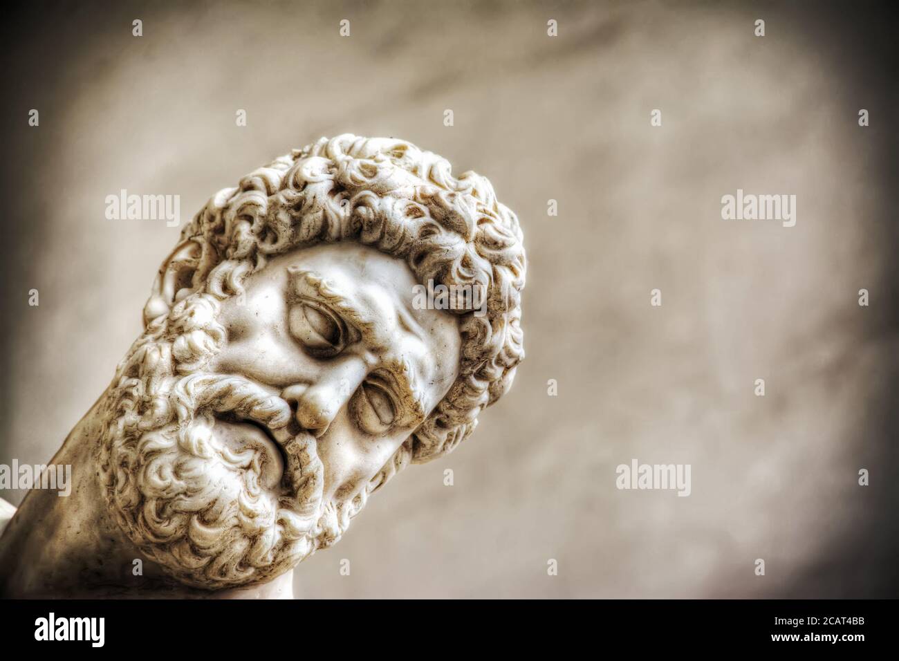 Hercules Statue Face