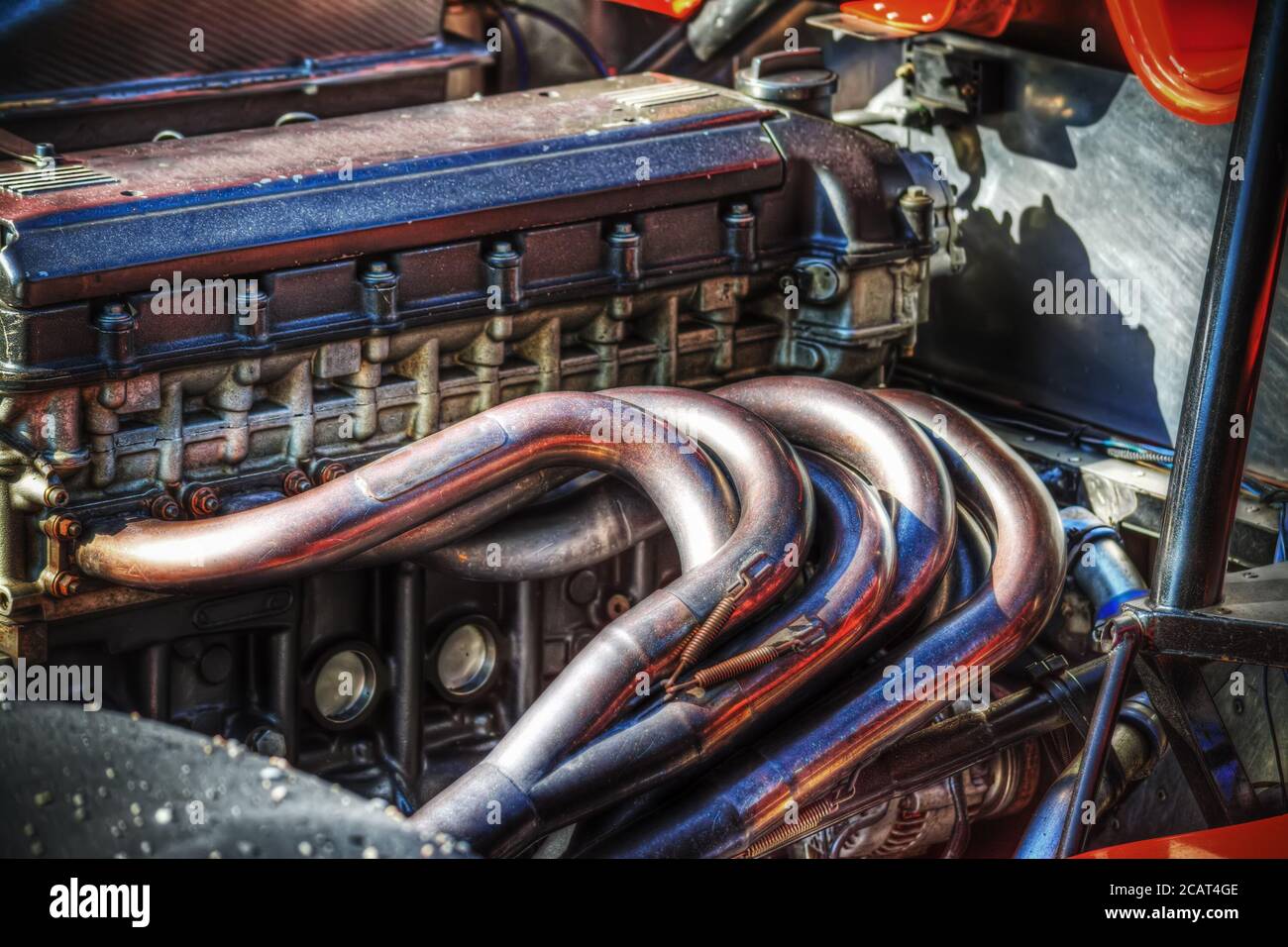 close up of race car engine in hdr Stock Photo - Alamy