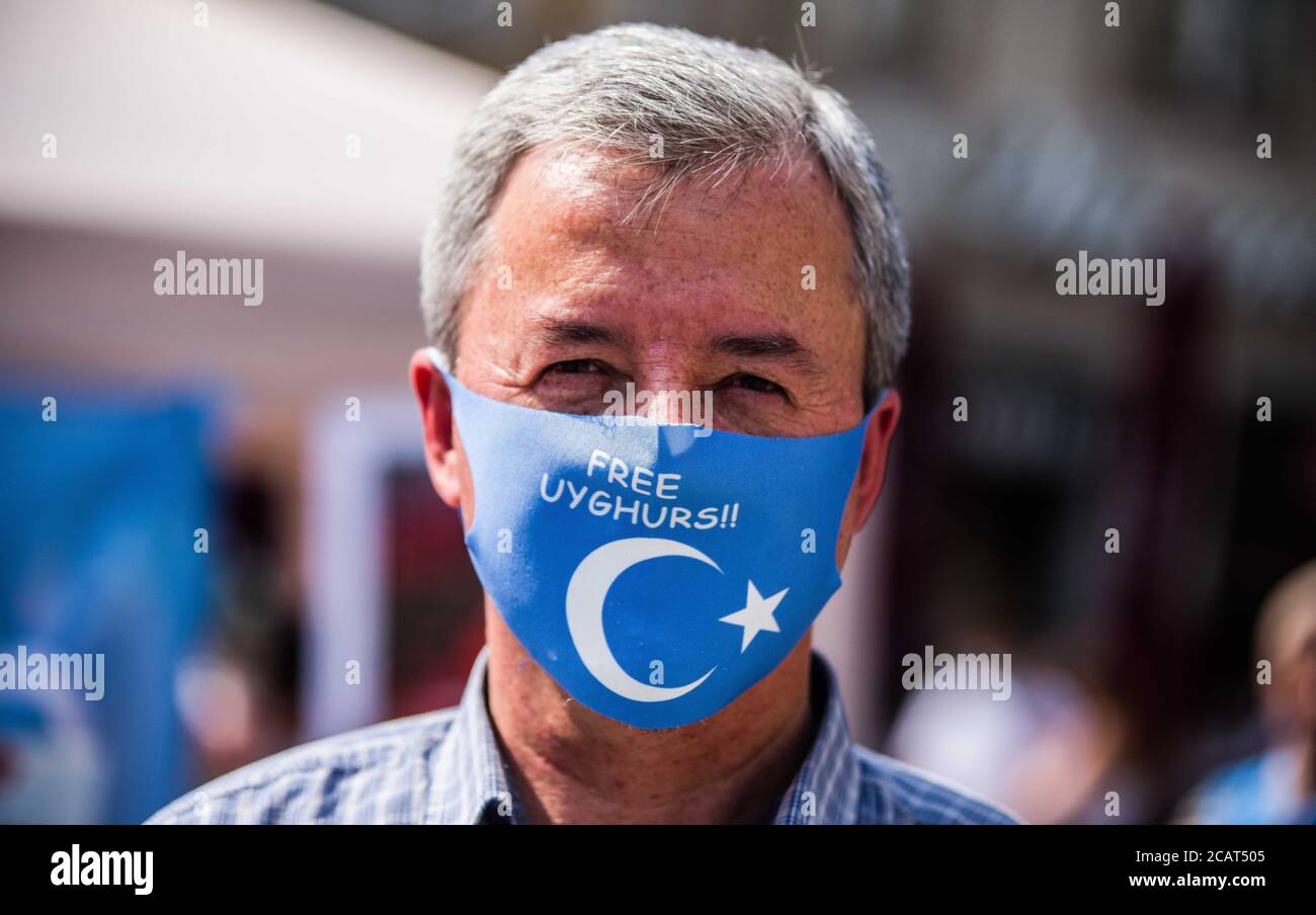 East turkestan flag turkistan hi-res stock photography and images - Alamy