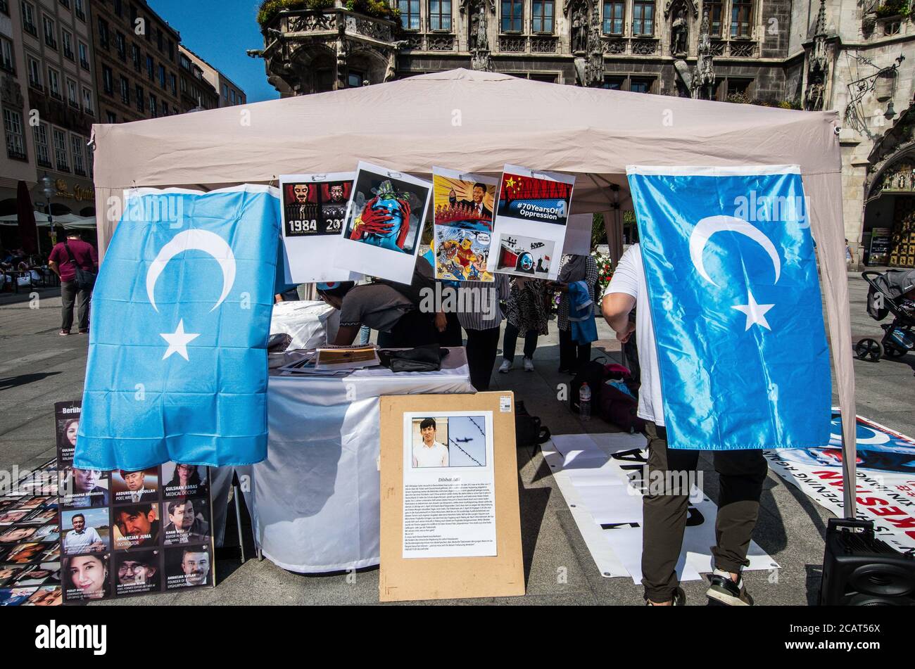 East turkestan flag turkistan hi-res stock photography and images - Alamy