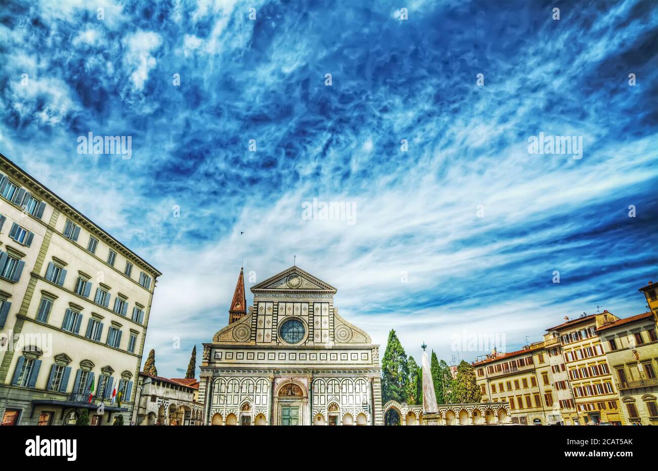 Santa Maria Novella square in Florence, Italy Stock Photo - Alamy