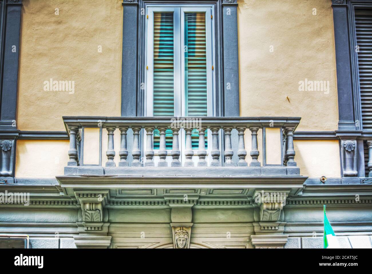 beautiful windows and balcony in hdr, Italy Stock Photo - Alamy