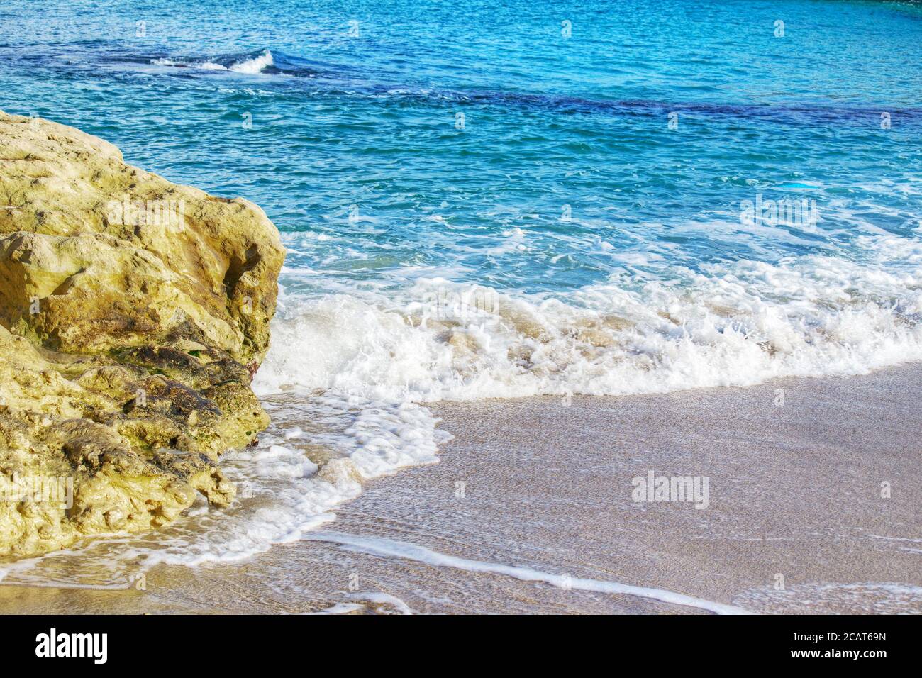 big rock by the shore in Sardinia, Italy Stock Photo - Alamy