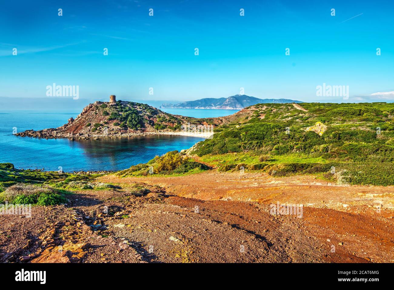 Porticciolo beach on a clear day, Sardinia Stock Photo - Alamy