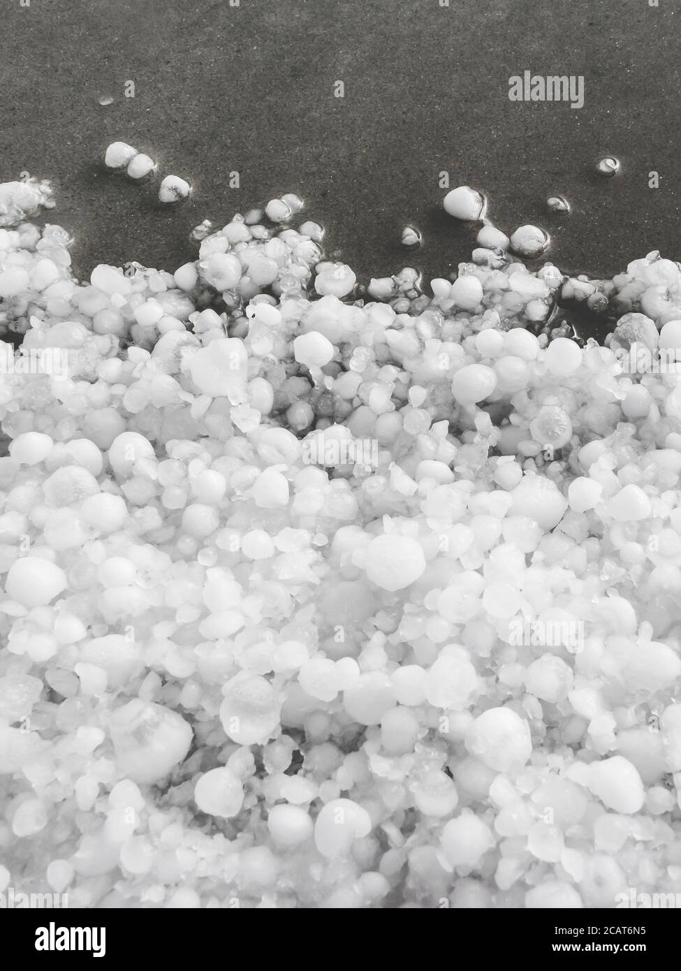Hail on the ground after hailstorm Stock Photo - Alamy