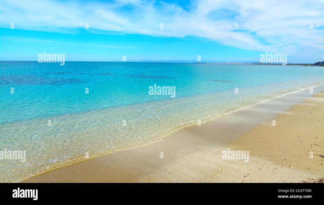 Fiume Santo beach on a cloudy day, Sardinia Stock Photo - Alamy