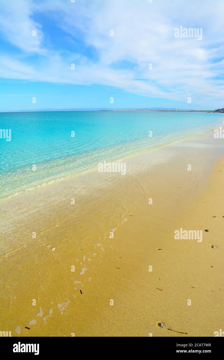 golden shore and blue sea in Fiume Santo, Sardinia Stock Photo - Alamy
