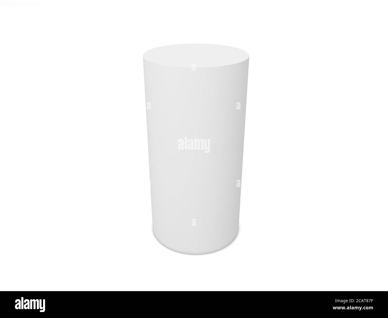 Packaging cylinder on a white background. 3d render illustration Stock ...