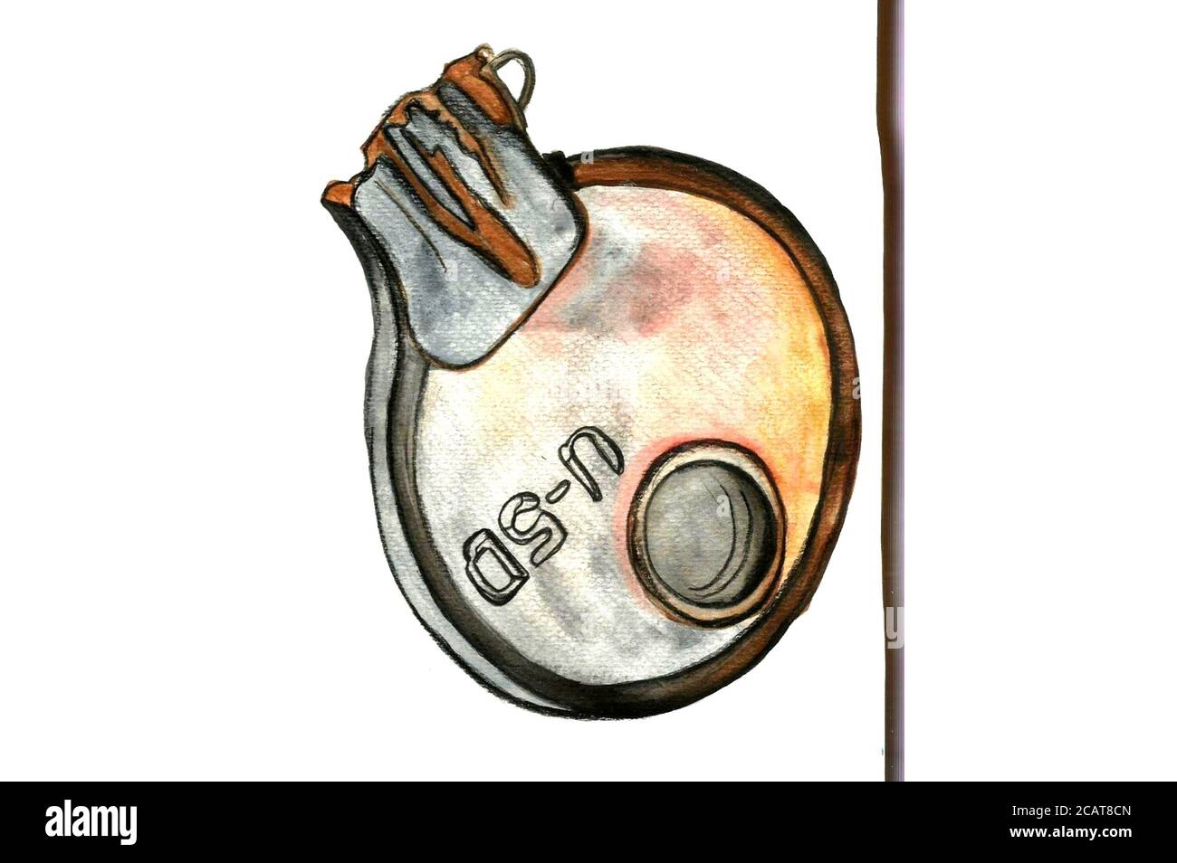 Broken Wineskin Drawing, Torn Leather, Old Container Stock Photo - Alamy