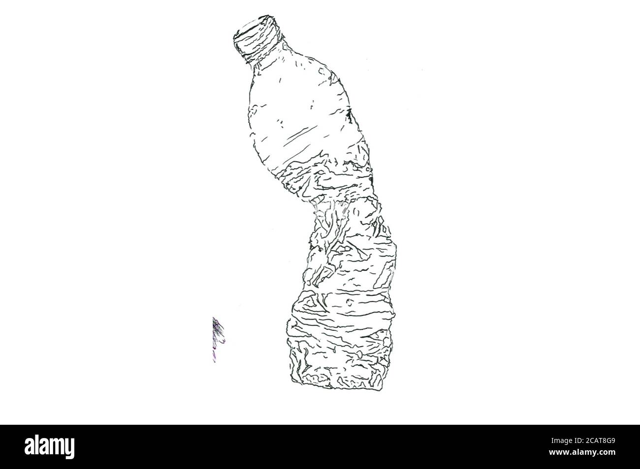 Deformed empty plastic bottle hi-res stock photography and images - Alamy