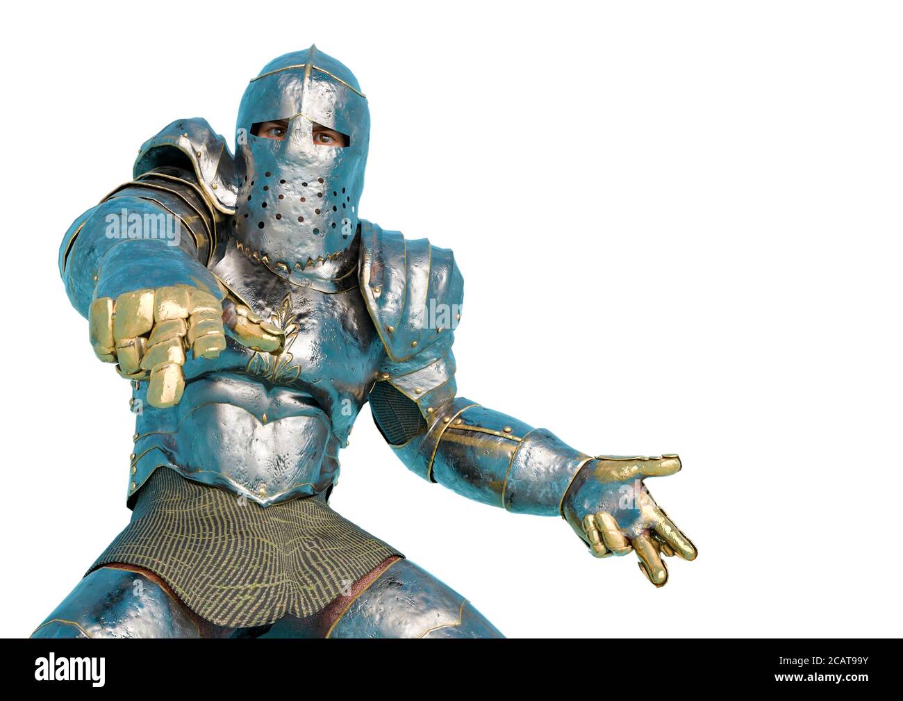 fantasy knight is doing a hip hop pose close up in white background ...