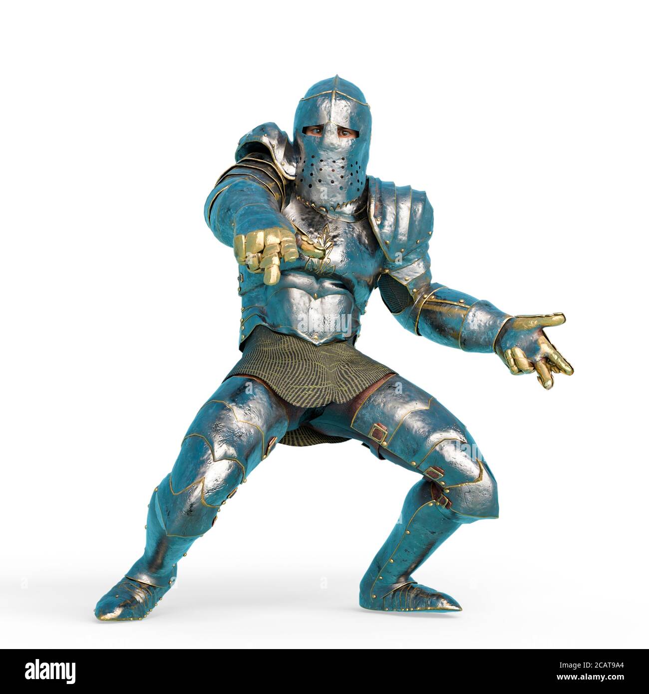 fantasy knight is doing a hip hop pose in white background, 3d ...