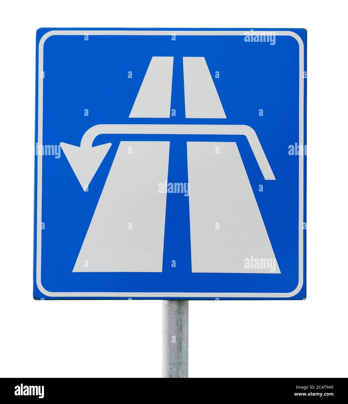 u turn road sign isolated on white background Stock Photo - Alamy