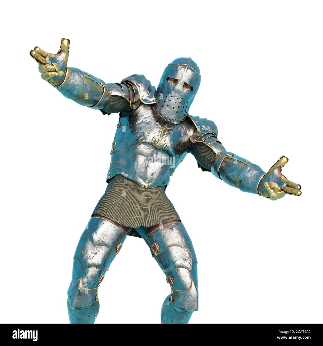 fantasy knight is doing a hiphop pose in white background, 3d ...