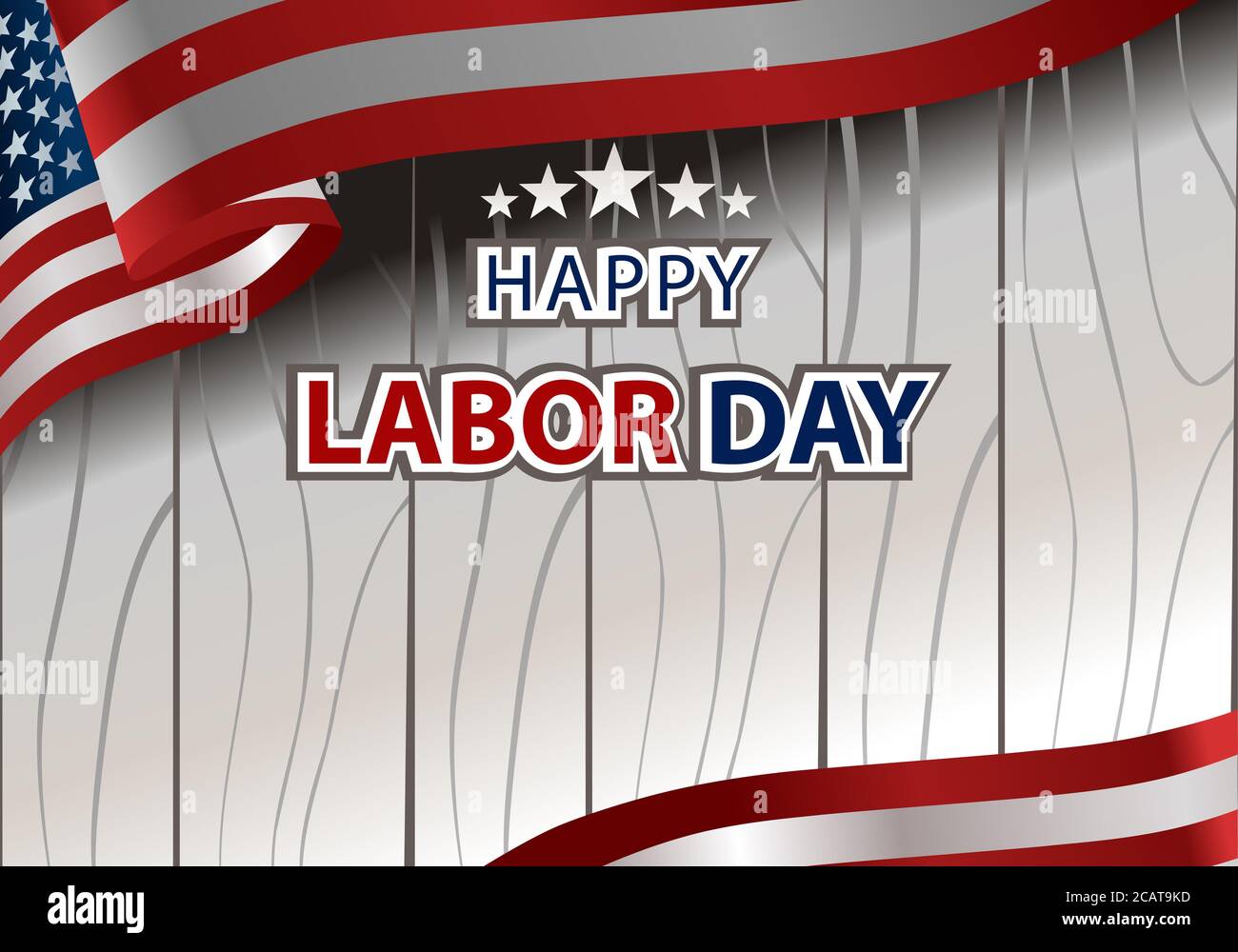 illustration of the autumn waving american flag happy labor day on ...