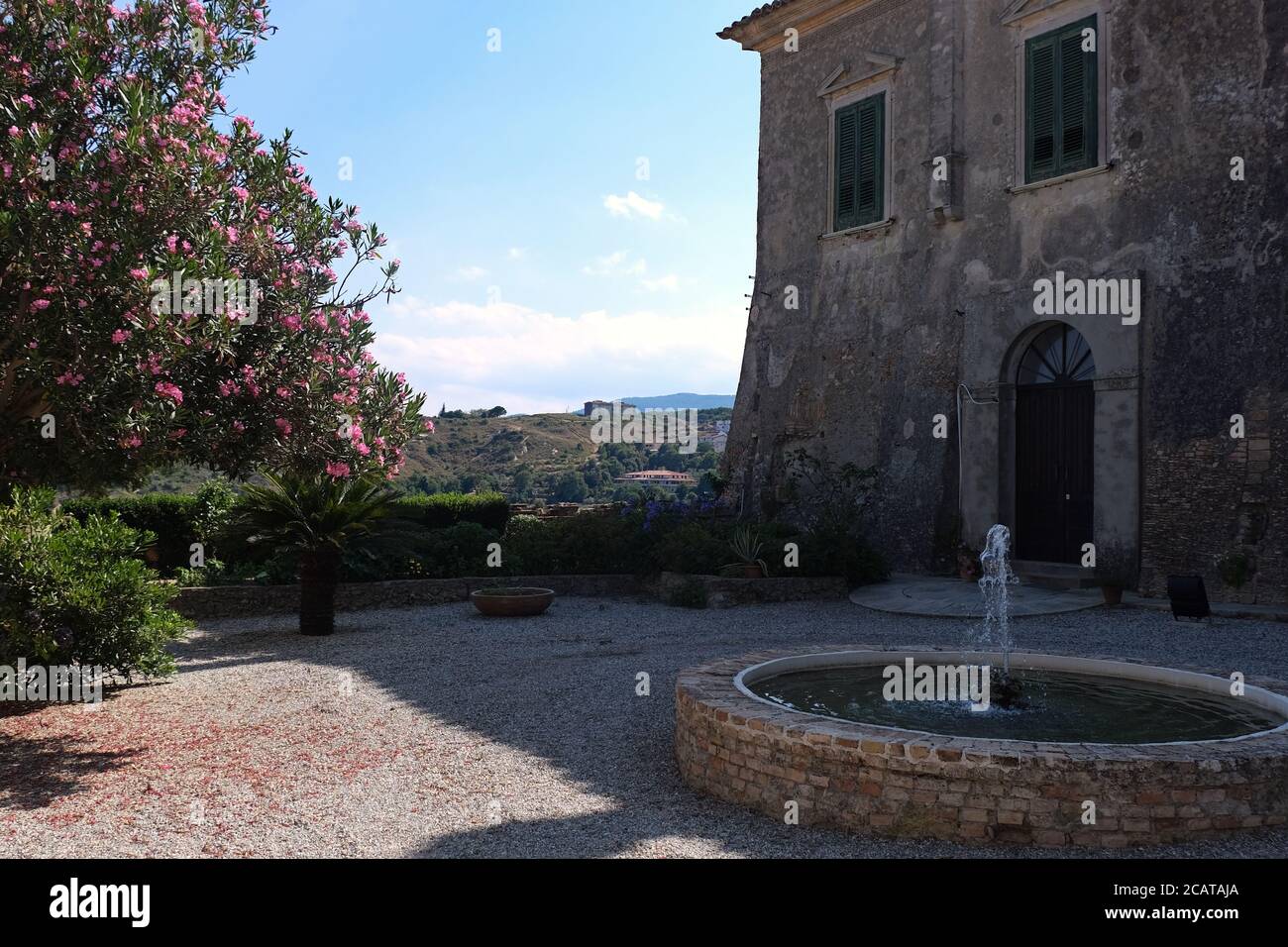 Castello di Caccuri Courtyard Stock Photo - Alamy