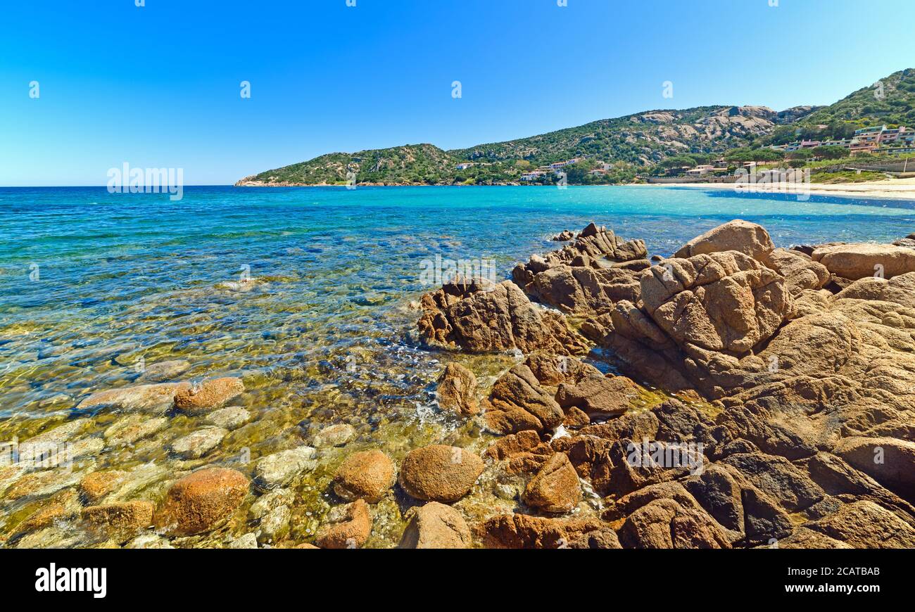 rocks and turquoise water in Cala Battistoni, Sardinia Stock Photo - Alamy