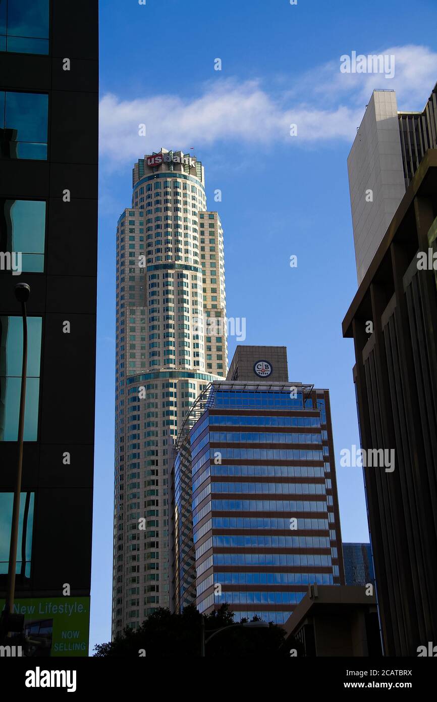 Los Angeles.CA/USA - Oct 28,2018 : Photo of Hope Street with ...