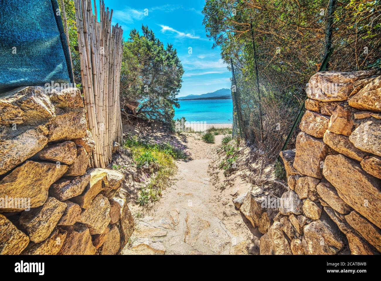 path to the beach in Sardinia, Italy Stock Photo - Alamy
