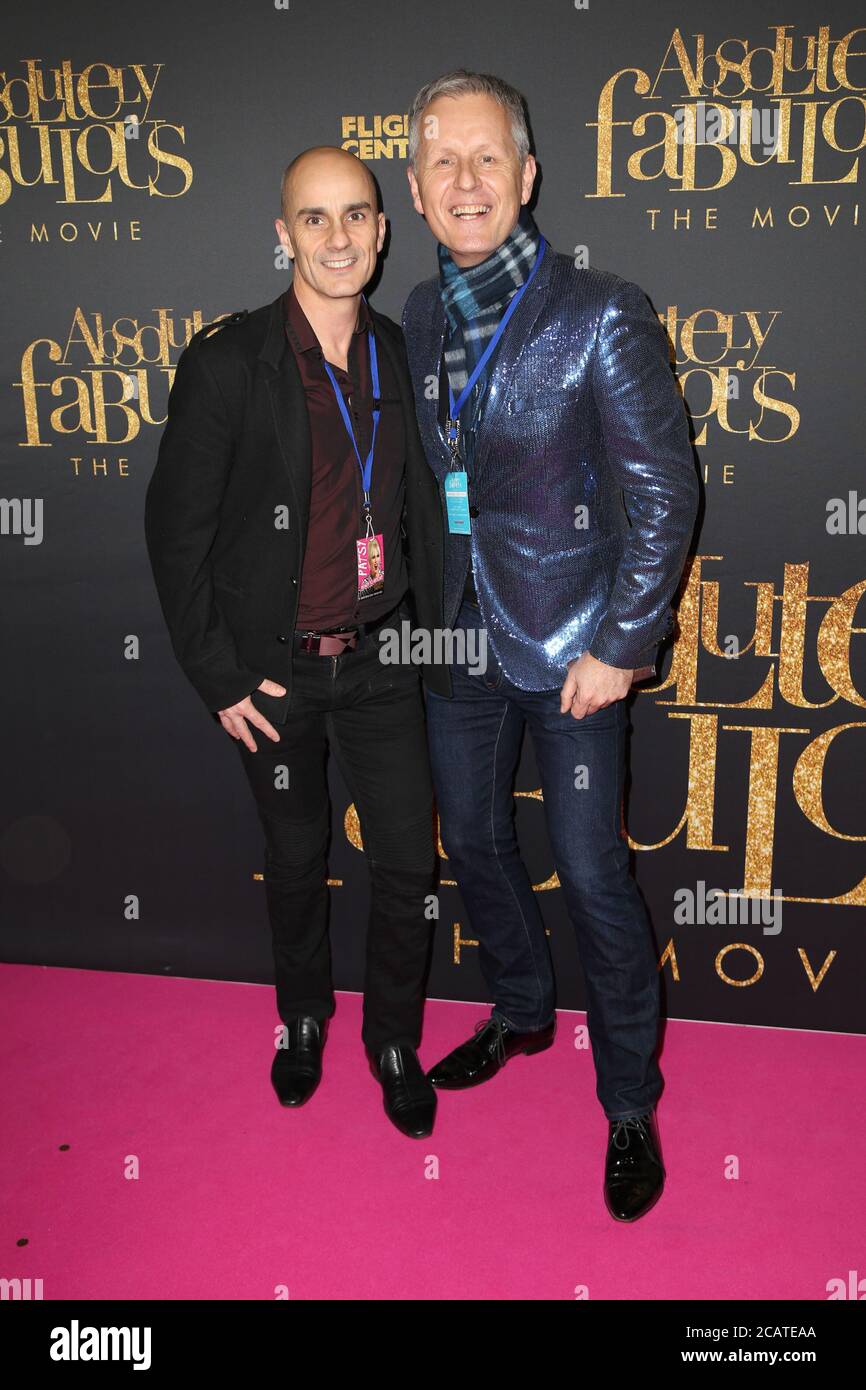 Mark Trevorrow arrives on the red carpet for the Absolutely Fabulous ...