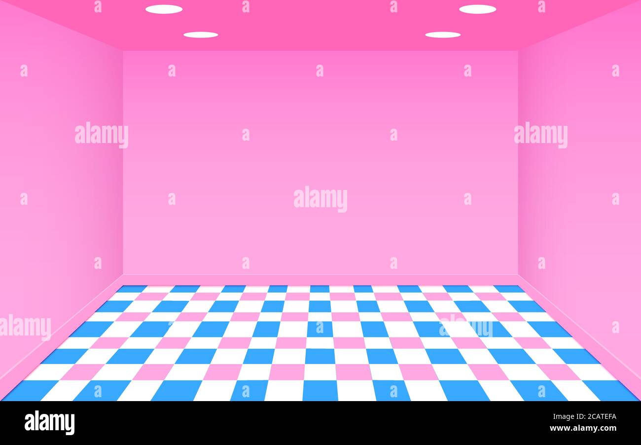 colorful floor in the pink studio room Stock Vector Image & Art - Alamy