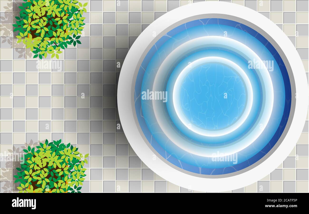 View park garden fountain Stock Vector Images - Alamy