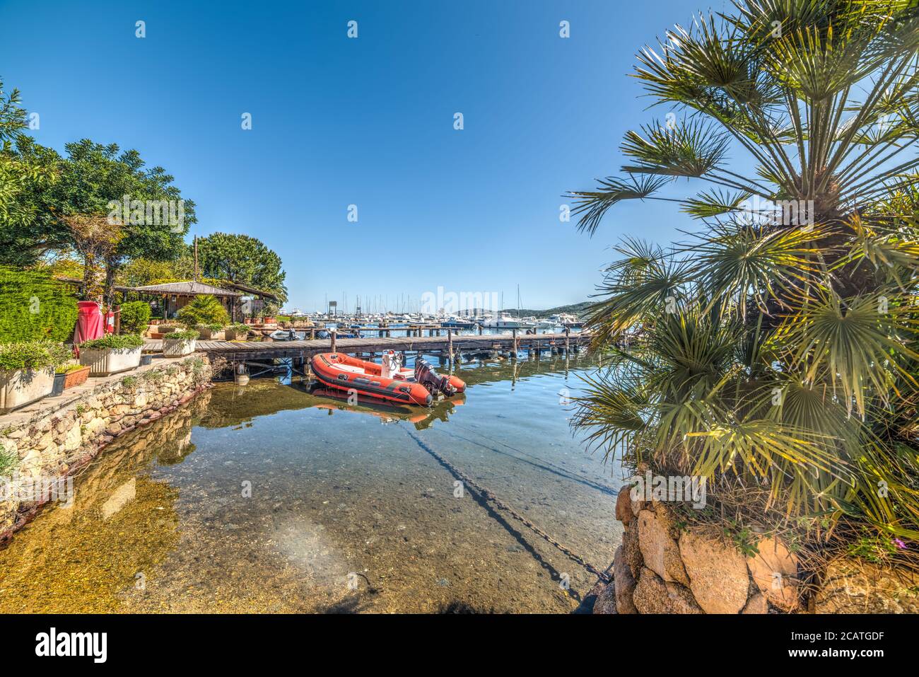 detail of Cannigione harbor in Sardinia, Italy Stock Photo - Alamy
