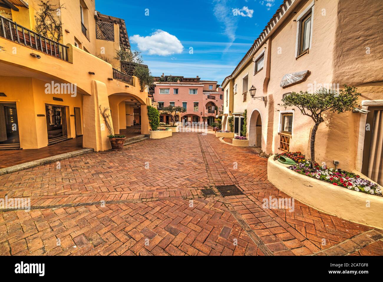 world famous Piazzetta in Porto Cervo, Italy Stock Photo - Alamy