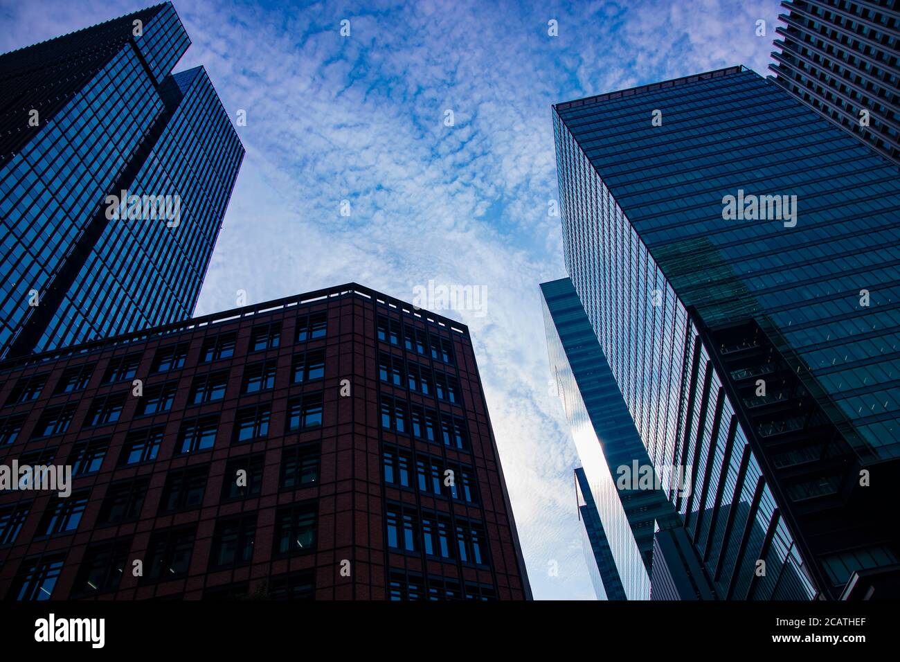 Architecture in glass tokyo wall background hi-res stock photography ...