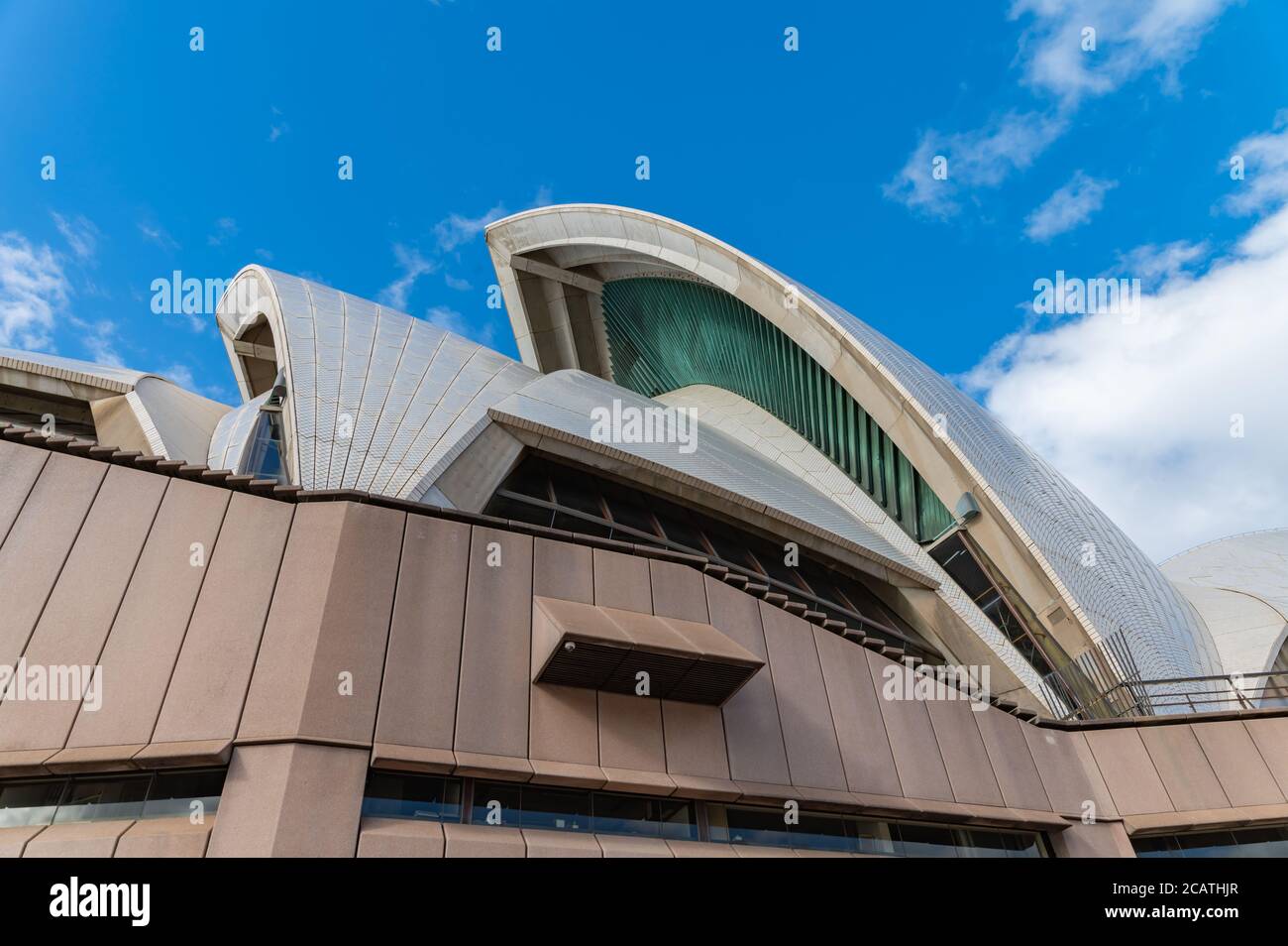 View of Sydney Opera House Front Facade on a sunny winter afternoon ...